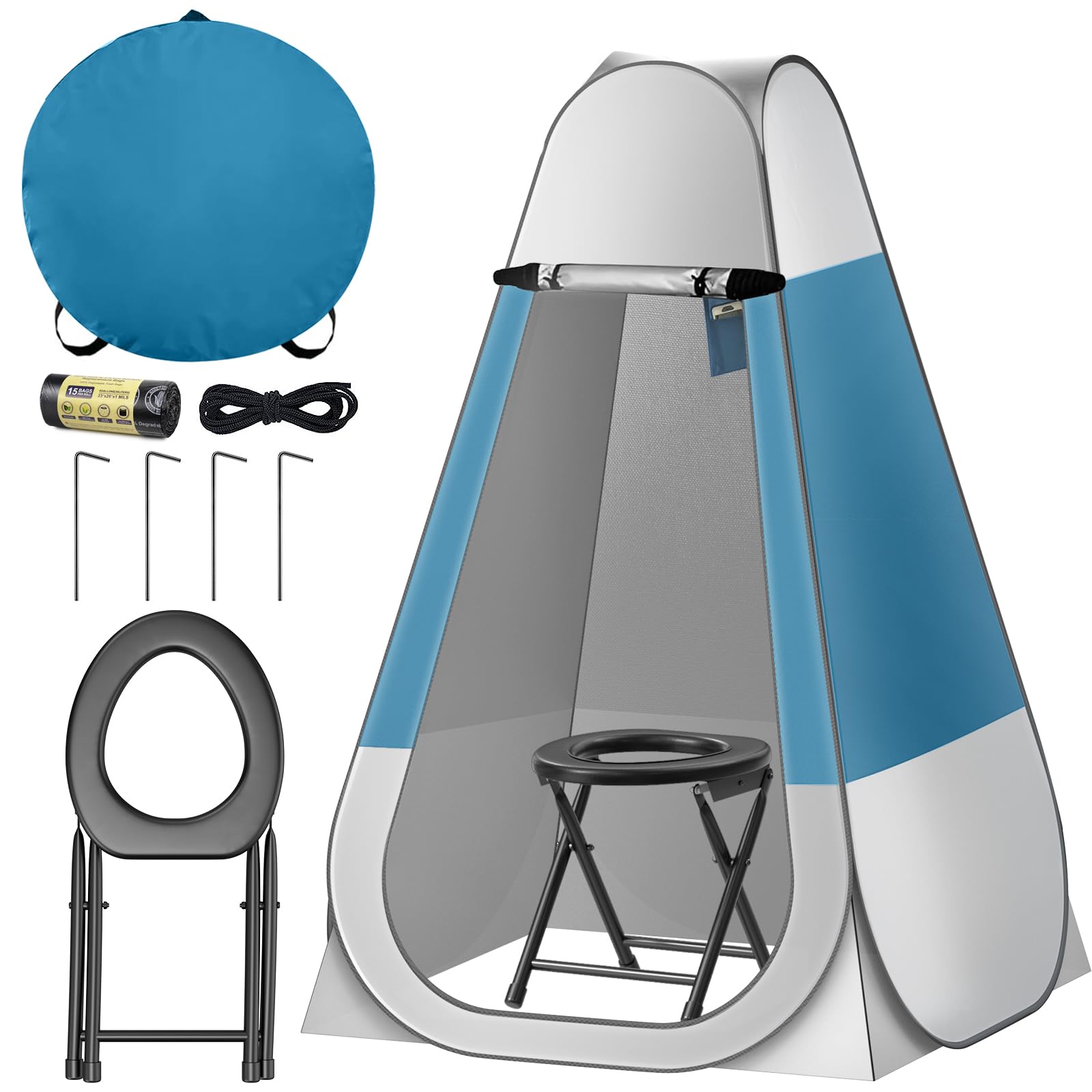 Amazon.com : CKE Portable Toilet Kit for Camping, Pop Up Privacy Tent ...