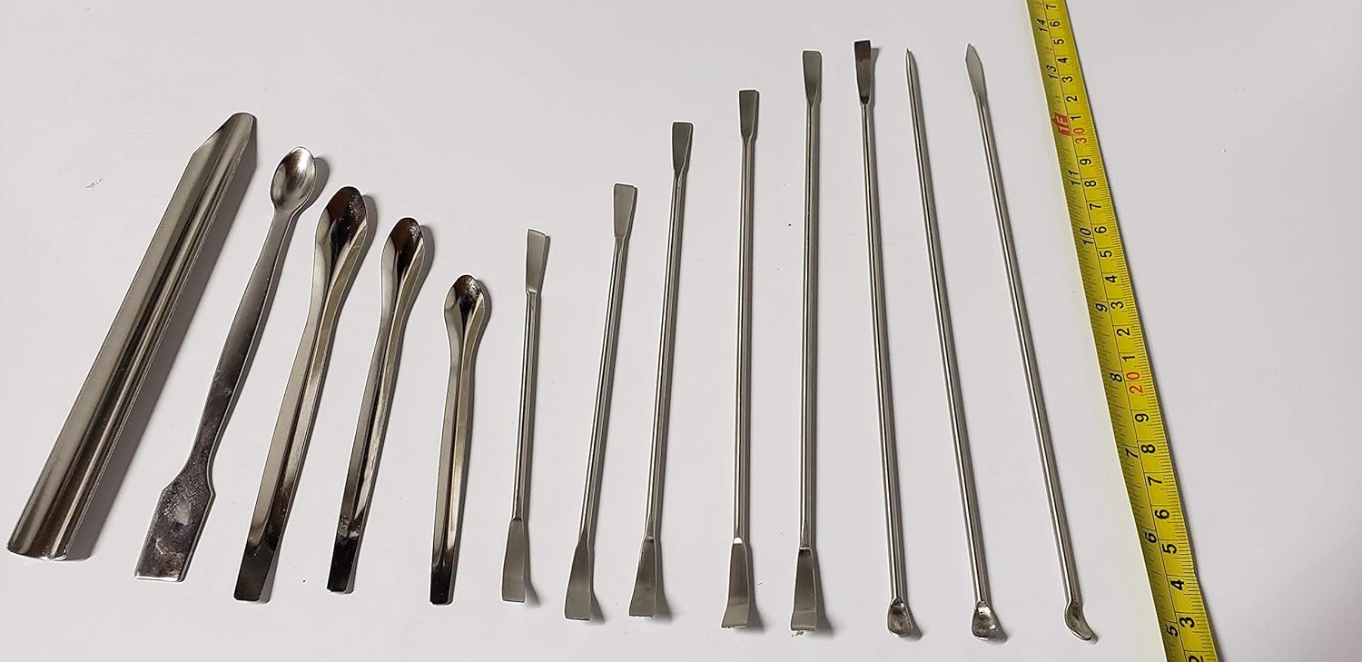 Beyondsupply-Lab Stainless Steel Medicine SPATULAS scoopula Spoon (a ...