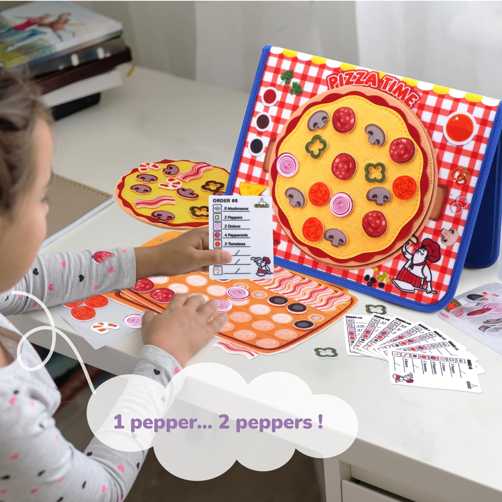 Snapklik.com : Pizza Counting Felt Board For Toddlers, Number Learning ...