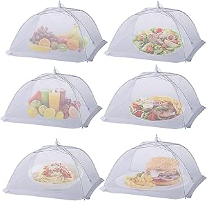 Amazon.com: 6 Pack Food Net Food Covers for Outdoors, Mesh Food Tents ...