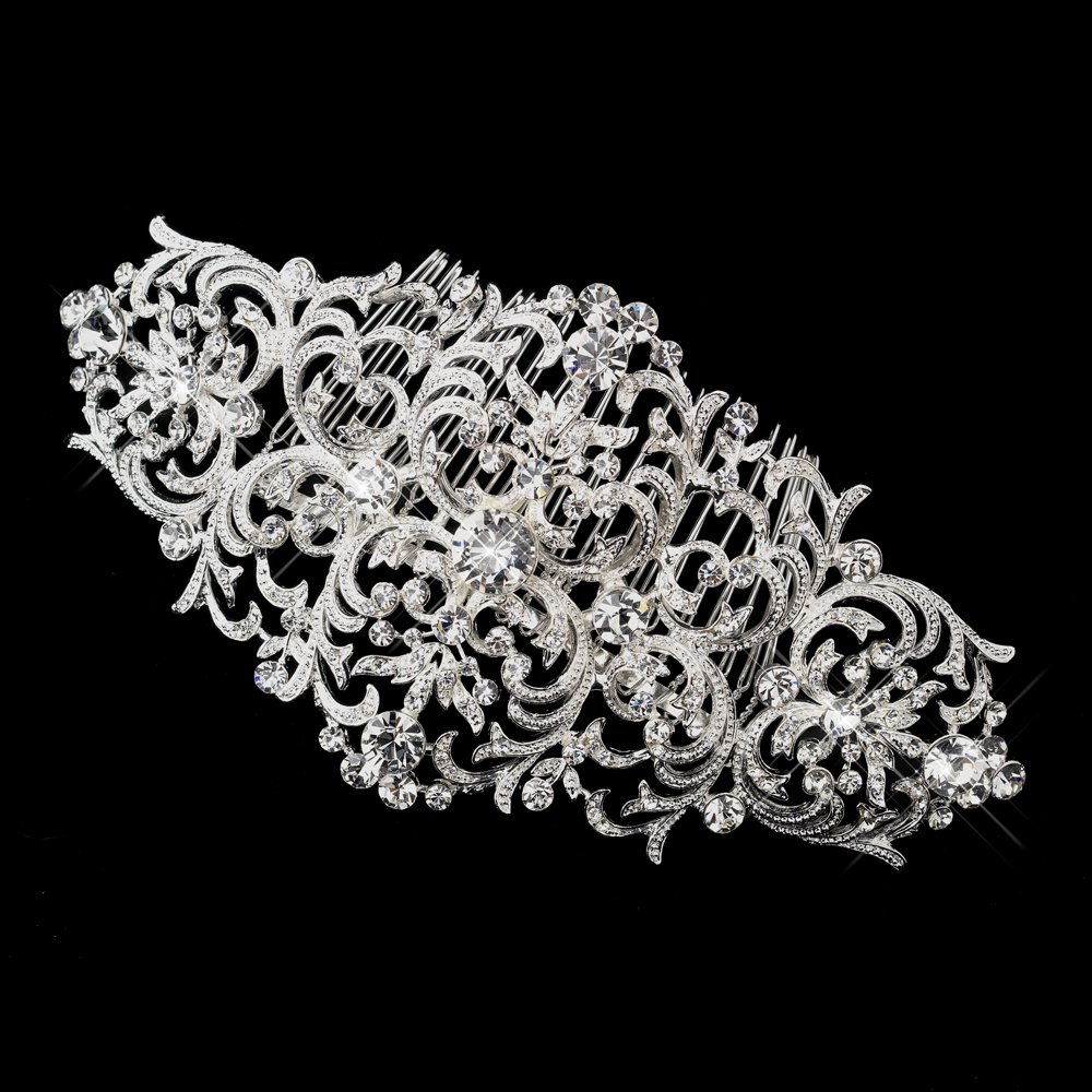 Amazon.com : Carla Clear Wedding Bridal Comb : Decorative Hair Combs ...
