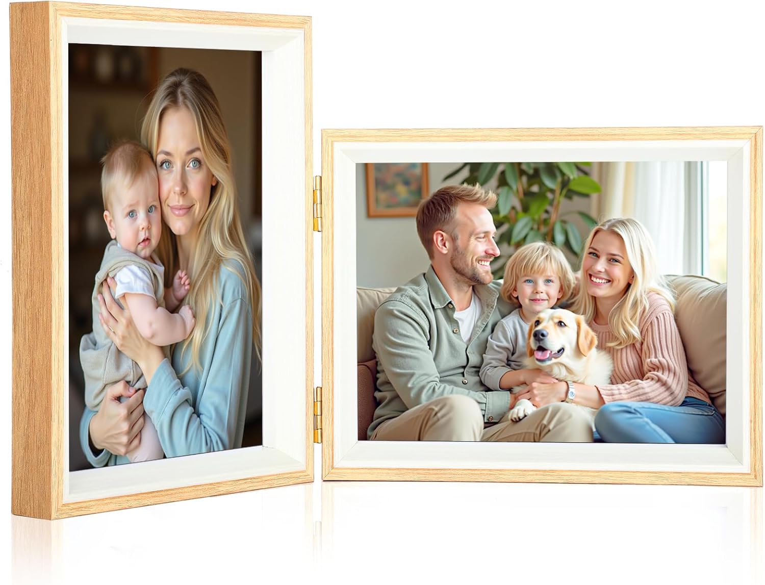 Amazon.com - Epecfan Double Picture Frame 5x7 Vertical and Horizontal ...