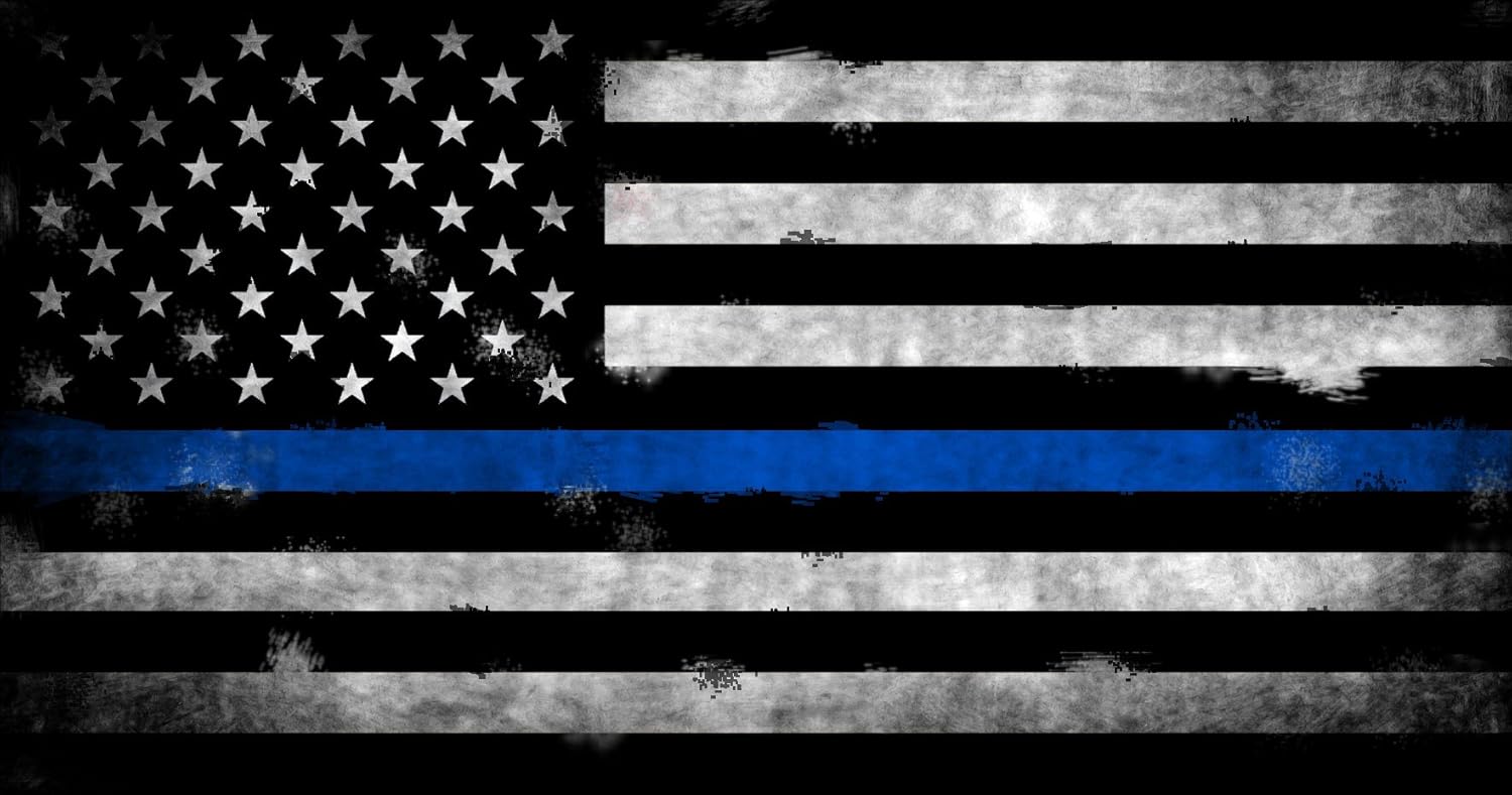 Amazon.com: Vintage American Flag w Thin Blue LINE Sticker (Police USA ...