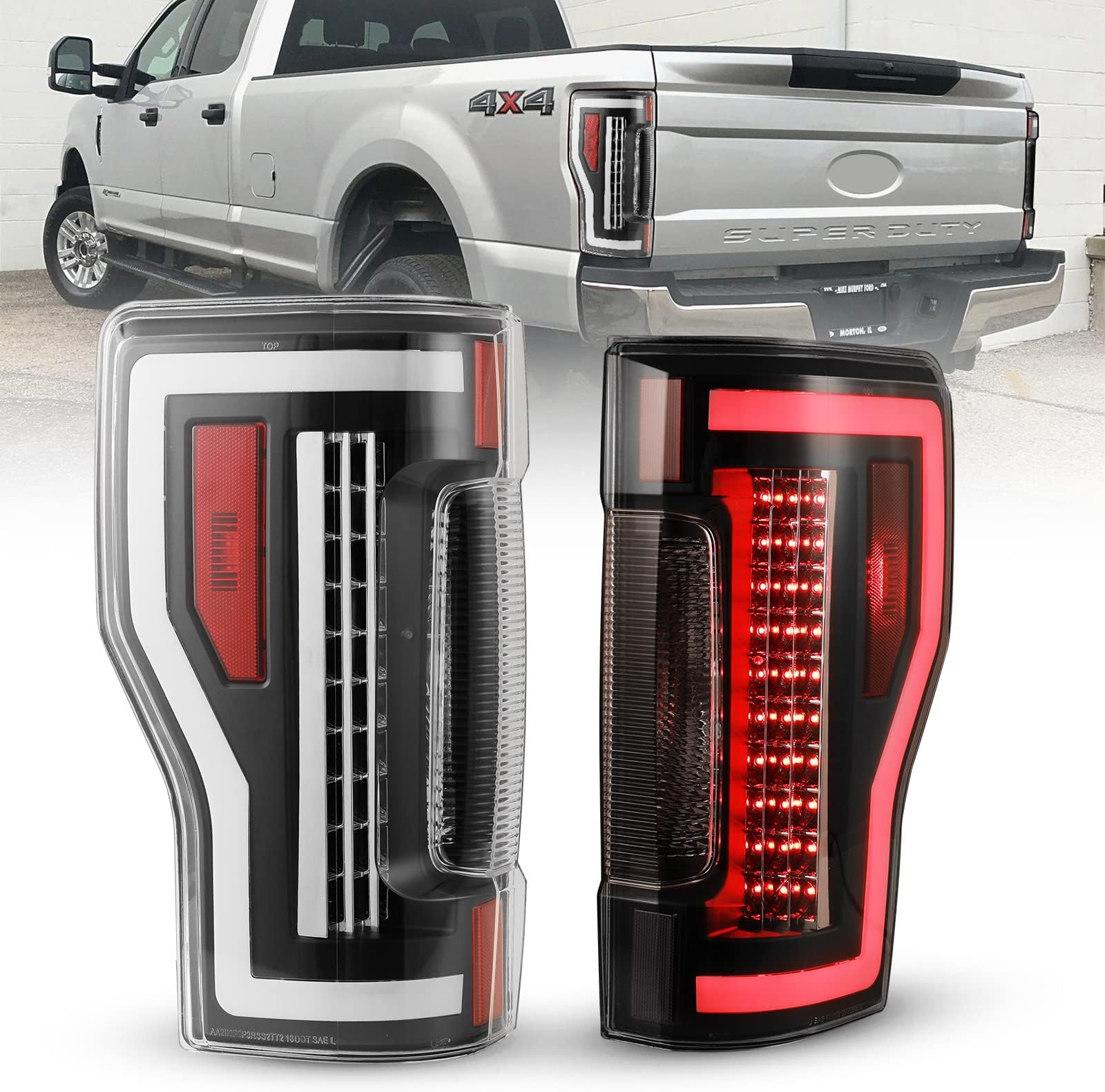 AUTOWIKI LED Tail Lights for 2017-2019 Ford F-250 F-350 F-450 Super ...