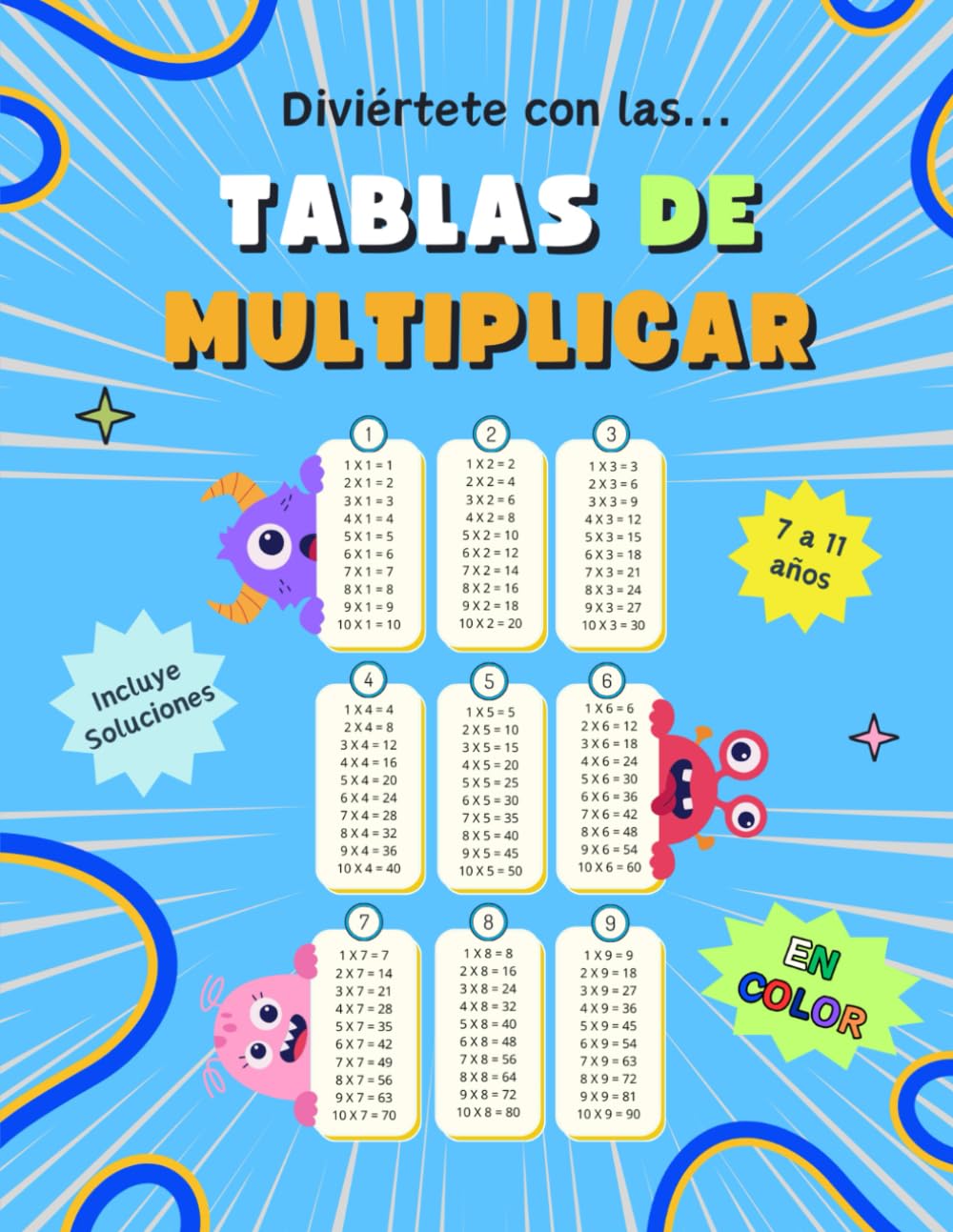 MULTIPLICACIONES. Diviértete con las tablas de multiplicar.: De 7 a 11 ...