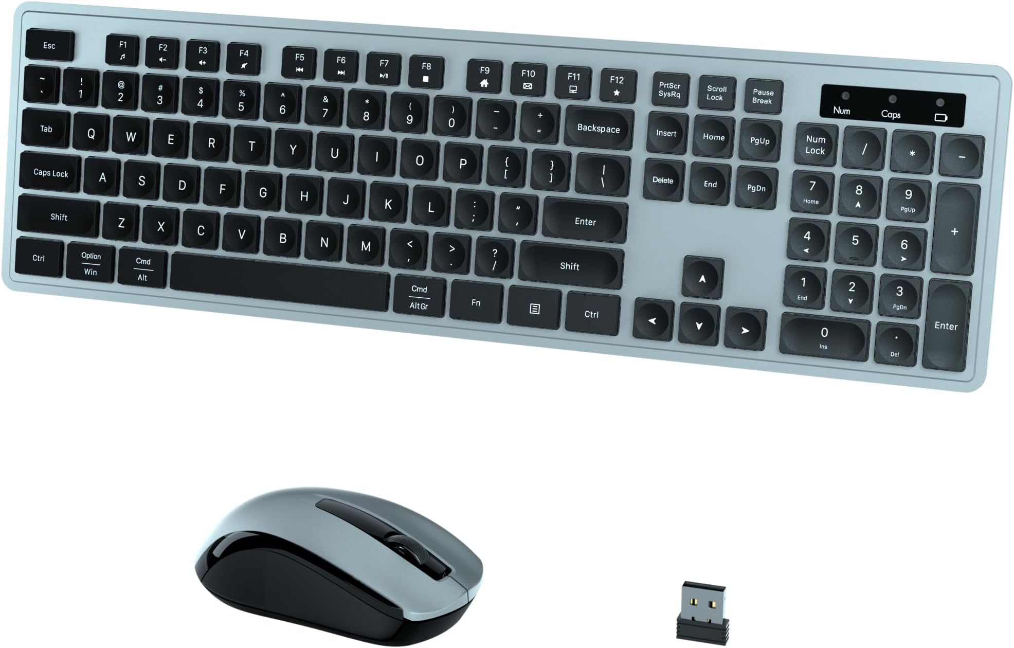 Amazon.com: Wireless Keyboard and Mouse, Vssoplor 2.4GHz Rechargeable ...