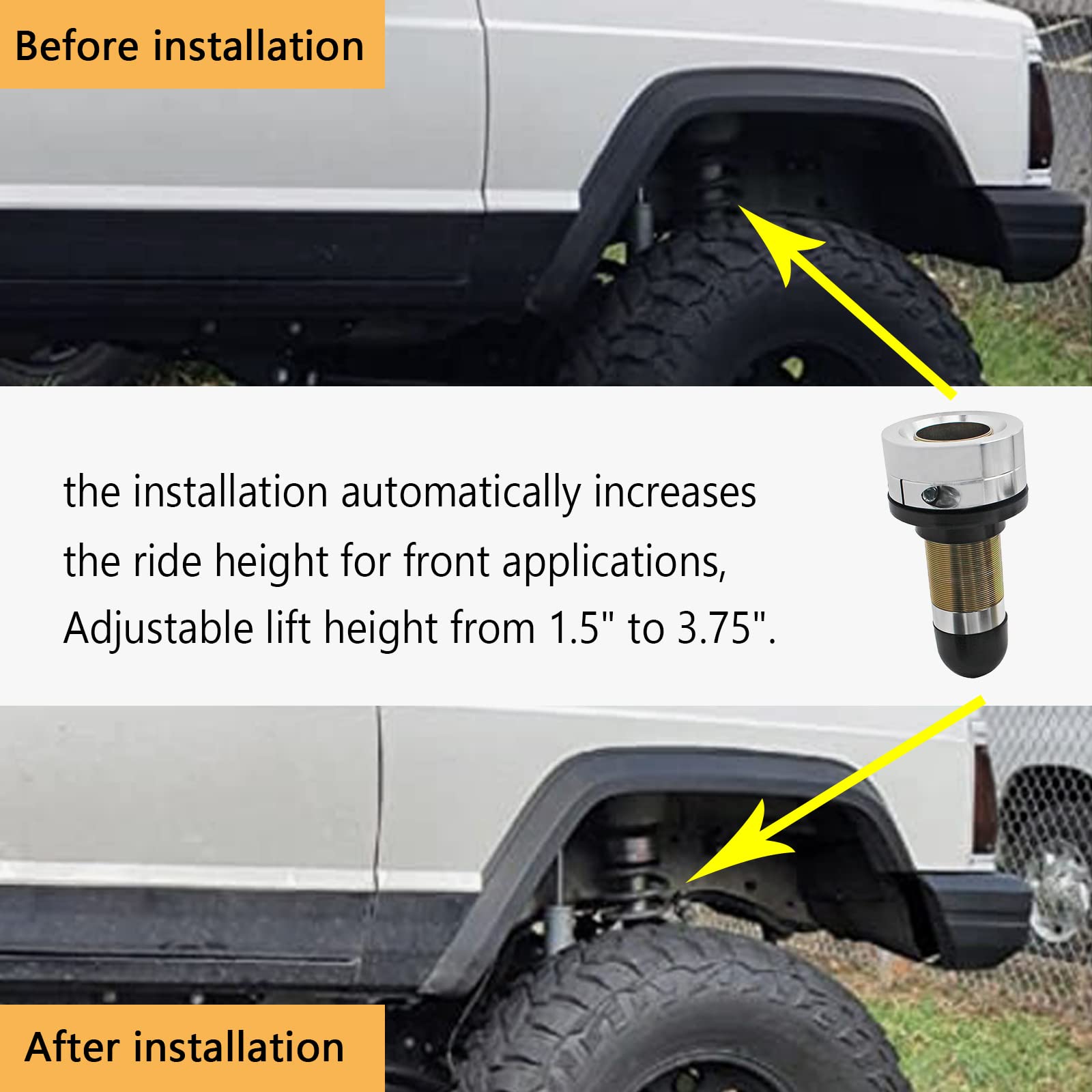 A Pair Front Adjustable Coil Spacer Kit Coil Over Spacer System ...