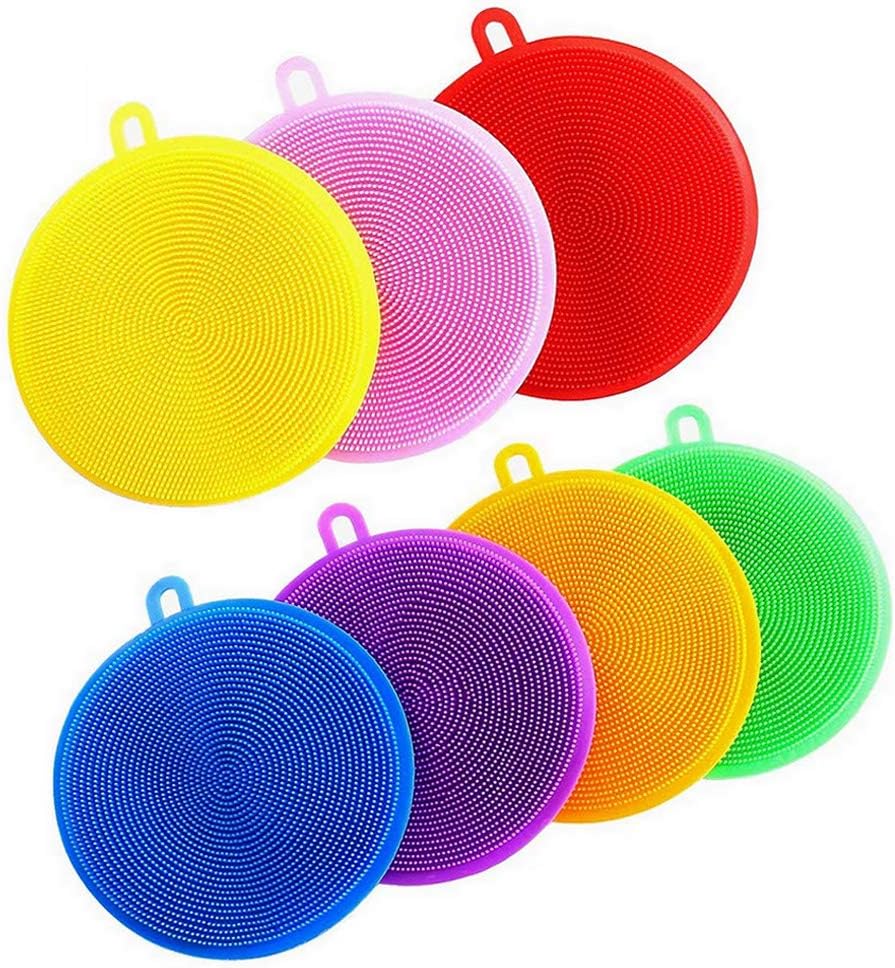 Amazon.com: Silicone Scrubbing Pad Sponges by SCRUBIT - Real Silicon ...
