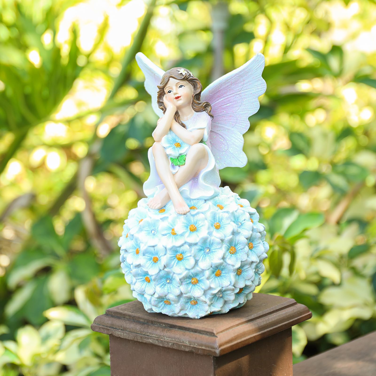 Snapklik.com : Fairy Garden Statue Outdoor Decor, Solar Flower Fairy ...