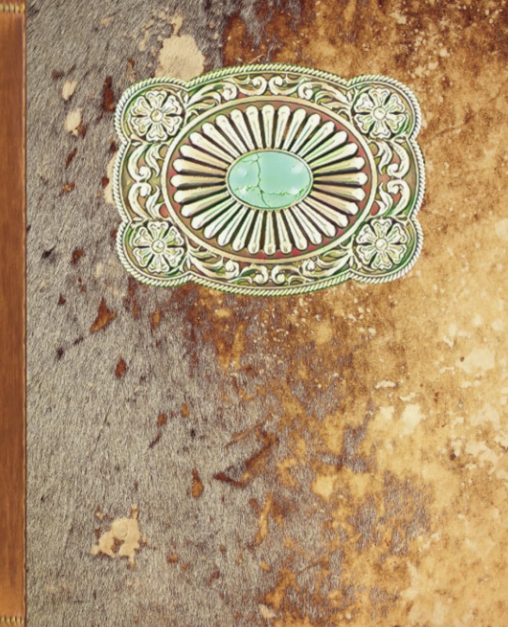 Brown Buckle Composition Notebook: Acid wash cowhide notbook for the ...
