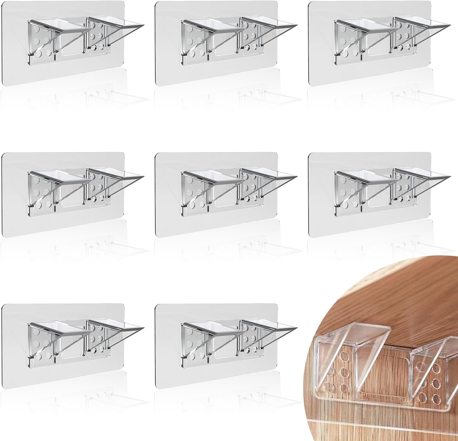 Amazon.com: 20 Pieces Plastic Shelf Support Peg,Self Adhesive Bracket ...