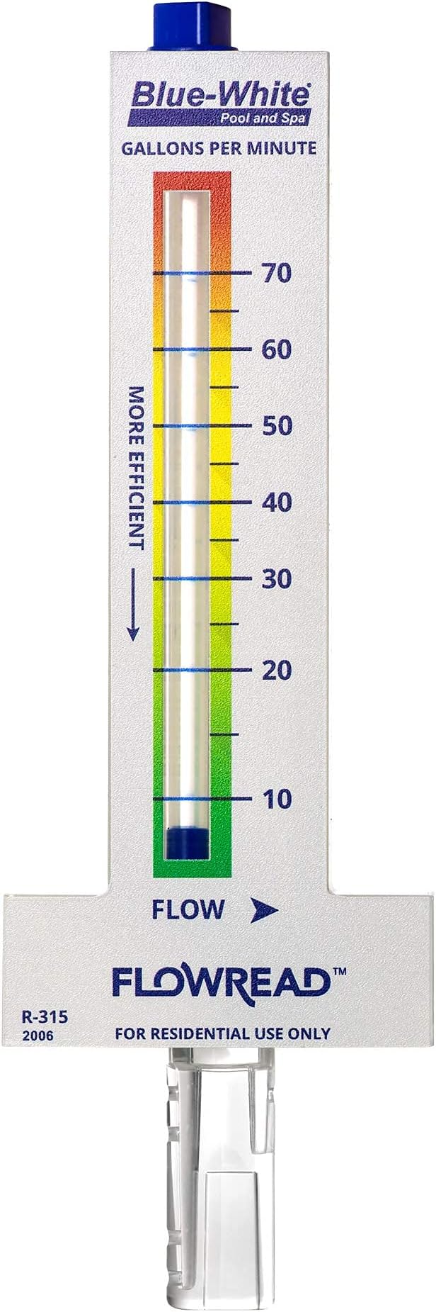 Amazon.com: Blue-White FLOWREAD® R-315, 10-70 GPM, Acrylic Flow Meter ...