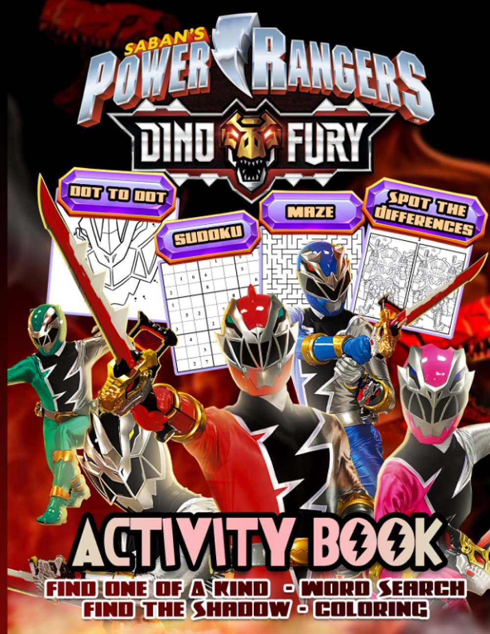 Power Rangers Dino Fury Activity Book One Of A Kind | Desertcart Japan