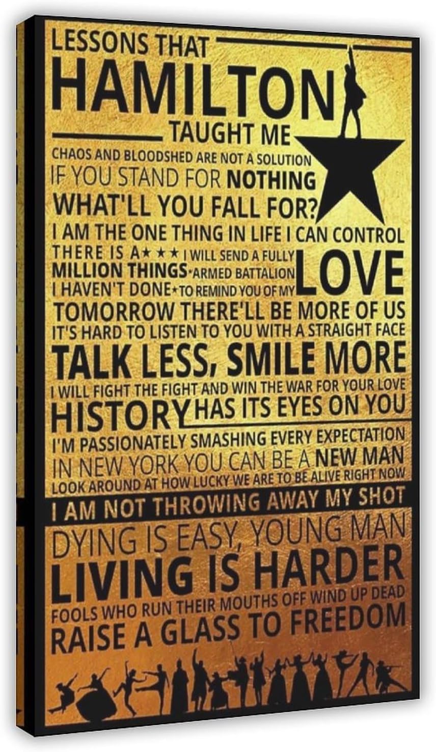 NCUDANK Hamilton Musical Art Poster Canvas Poster Wall Art Decor Print ...
