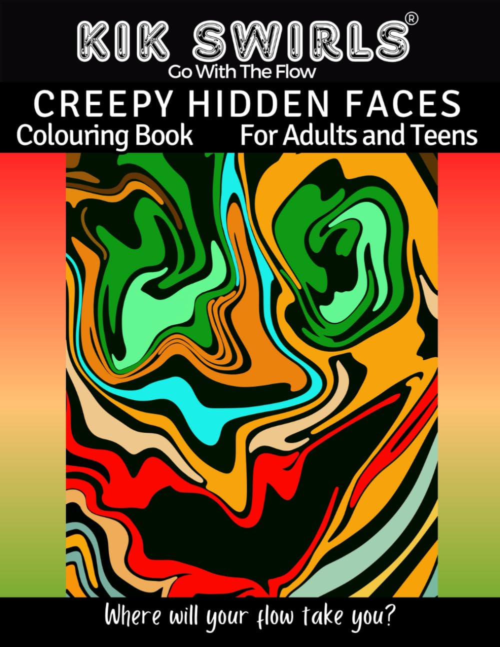 Amazon.com: Kik Swirls Creepy Hidden Faces Colouring Book: Swirly ...