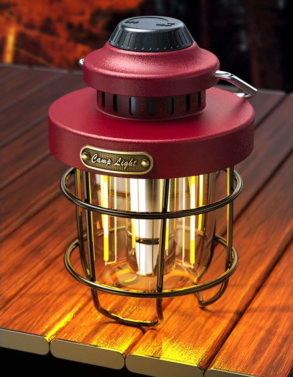 ZCOINS 2 Pack Rechargeable Camping Lantern, Retro Camp Light Lamp for ...