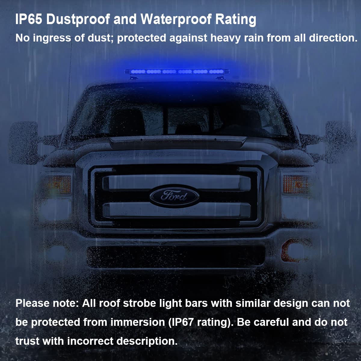 Snapklik.com : WOWTOU Roof Strong Magnetic Flashing 56 LED Blue ...