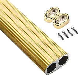 Amazon.co.jp: Tsuppari Rod Noren Tension Metal Oval Closet Rod Cut to ...