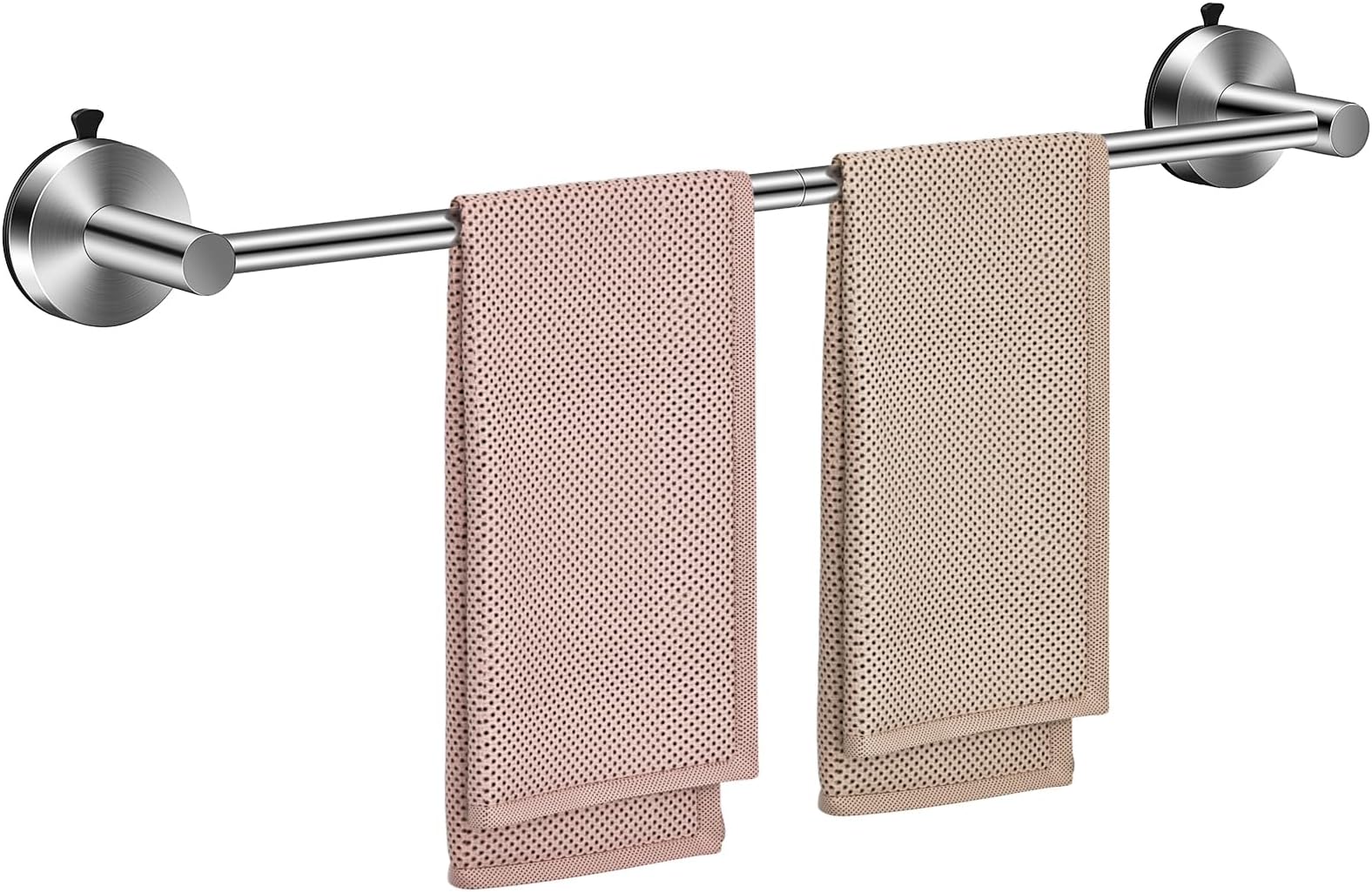 MaxHold No-Drilling - Suction Cup Single Towel Bar 18" - Towel Rack ...