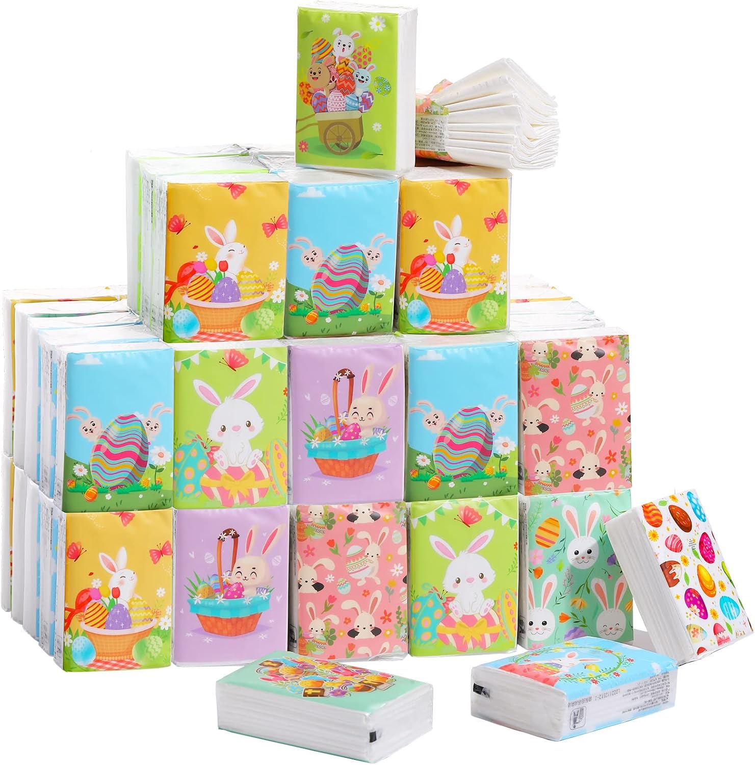 Amazon.com: 30 Pack Easter Pocket Facial Tissues Happy Easter Mini ...