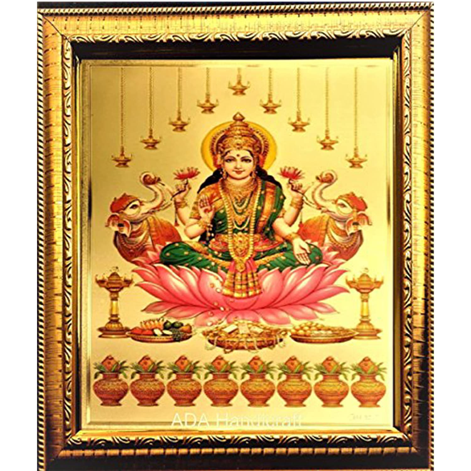 Ada Handicraft Hindu Lord Goddess God Religious Framed Painting Wall ...