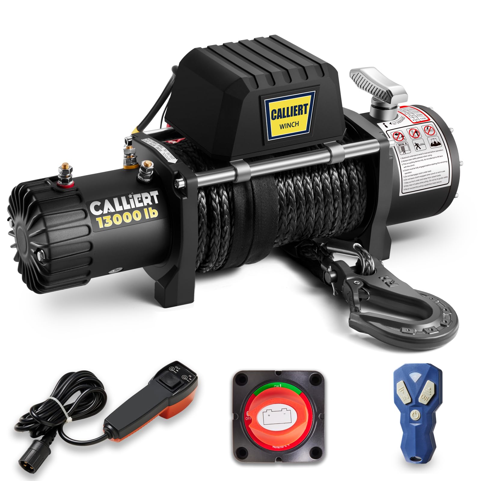 Amazon.com: CALLIERT Winch 13000 lb. Load Capacity Electric Winch Kit ...