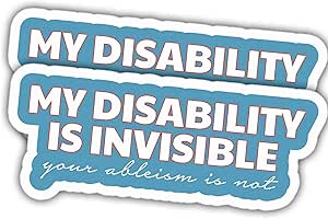 Amazon.com: 2pcs Disability Stickers Disabilities Decals My Disability ...