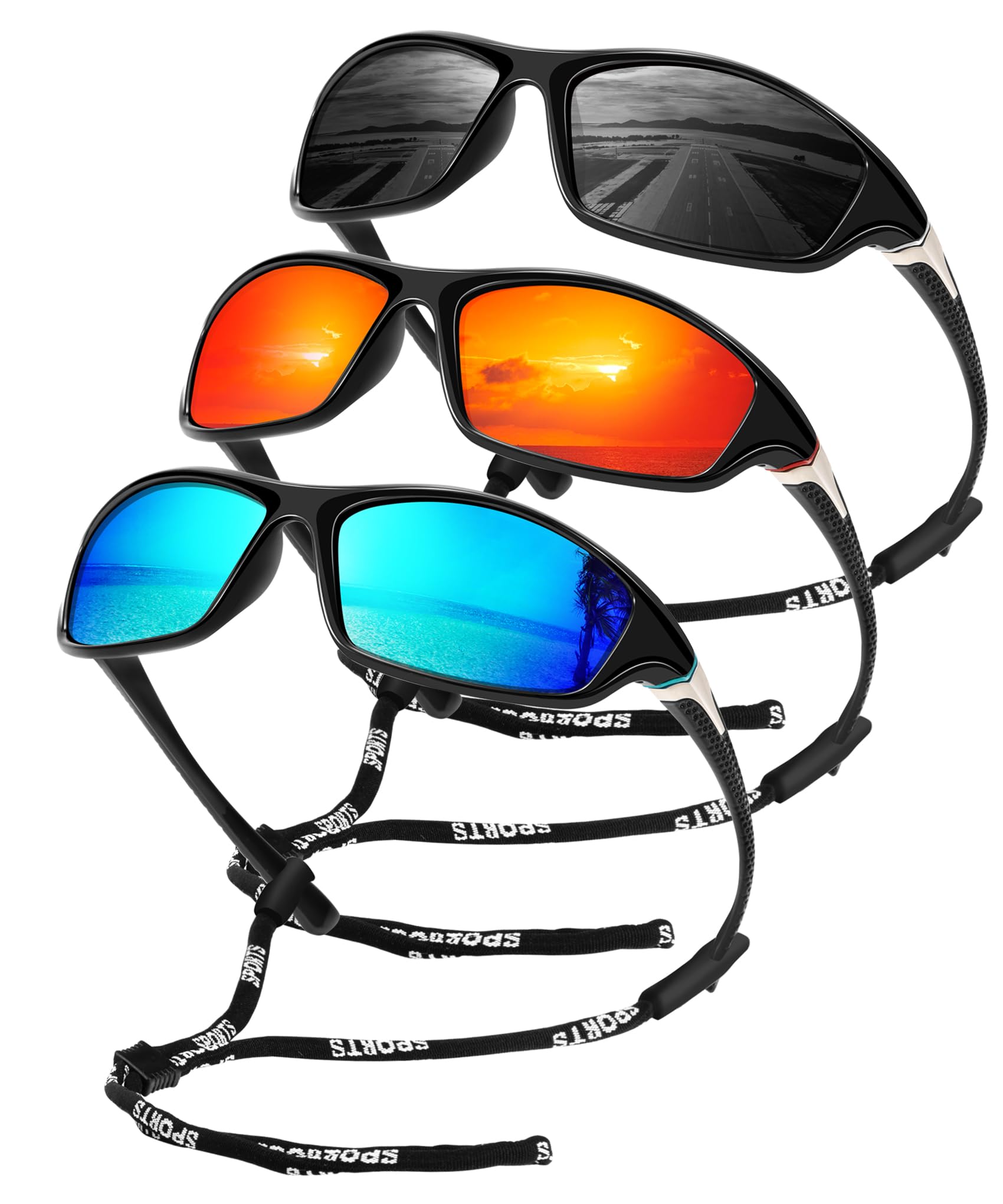Amazon.com: OUKEMAX Polarized Sunglasses-Men Sports Sunglasses: Mens ...