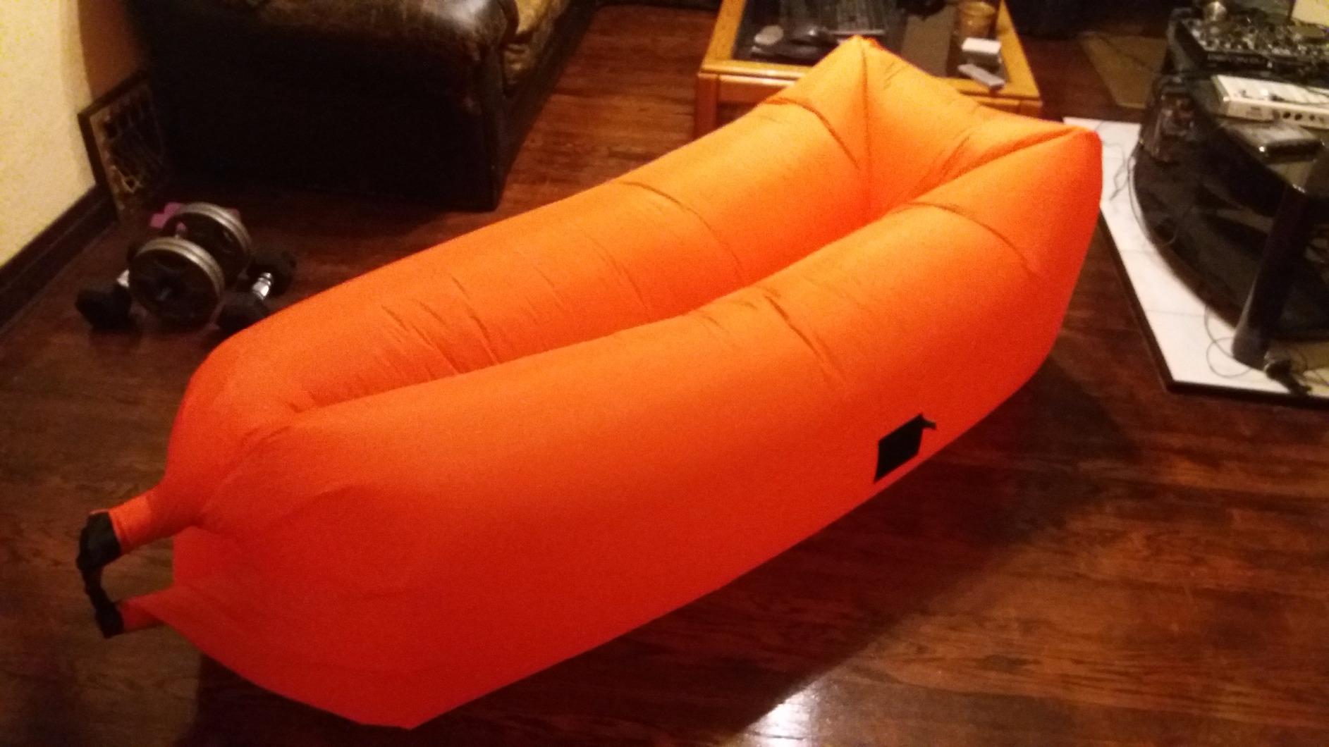 Amazon.com : Air Nest Inflatable Hammock Lounger (Orange) : Sports ...
