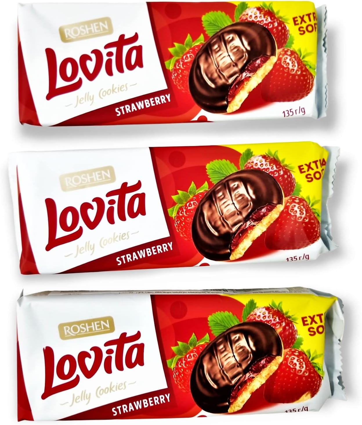 Amazon.com: Roshen “Lovita” Jelly Cookies, Biscuits with Strawberry ...