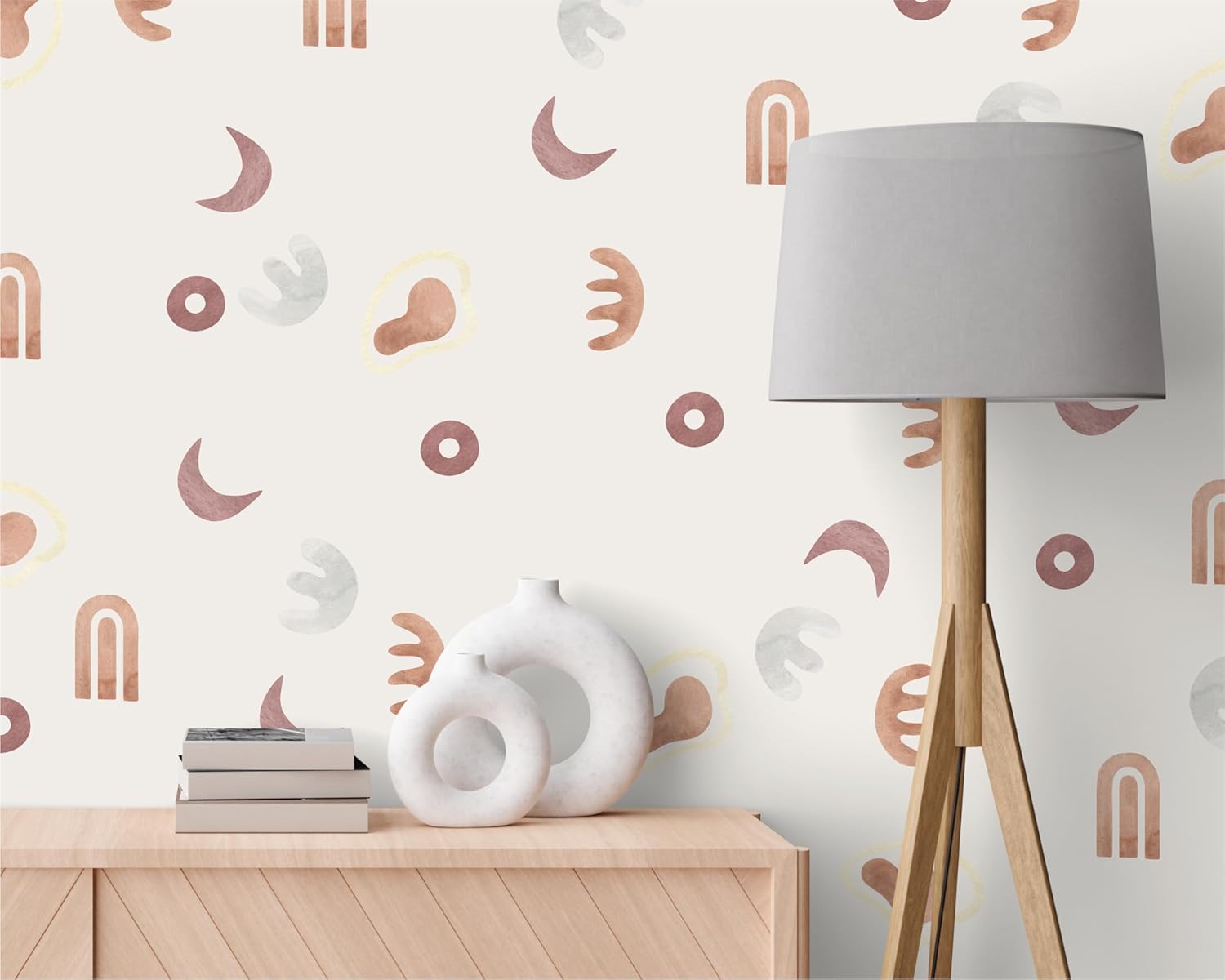 Amazon.com: Wallency Boho Wall Decals - Modern Watercolor Wall Stickers ...