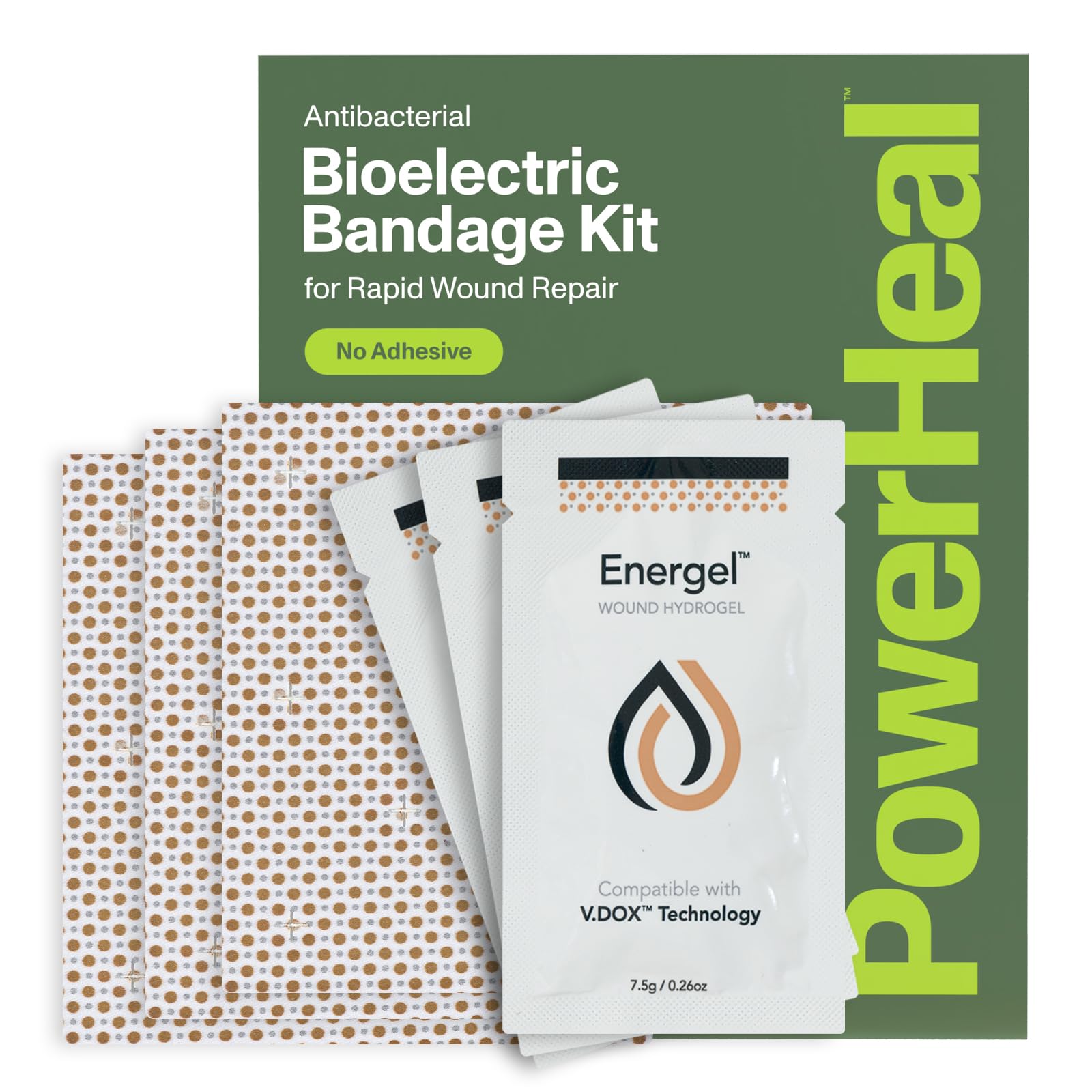Amazon.com: PowerHeal Bioelectric Bandage Kit for Wound Care & Healing ...
