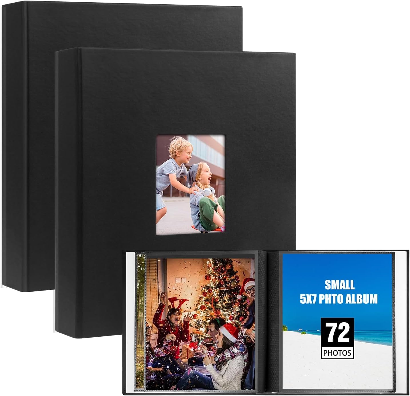 Small Photo Album 7x5 Holds 72 Photos 2 Pack, Photo Album 7x5 Leather ...