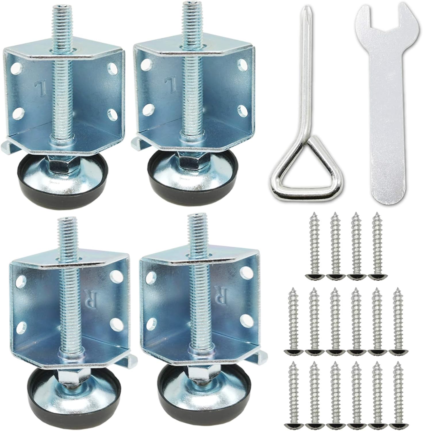 Amazon.com: TIHOOD 4PCS Corner Leveling Feet Heavy Duty Furniture ...