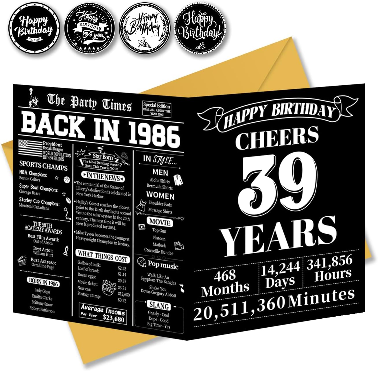Amazon.com: Zyulin 39th Birthday Decorations for Her Him, 39th Birthday ...
