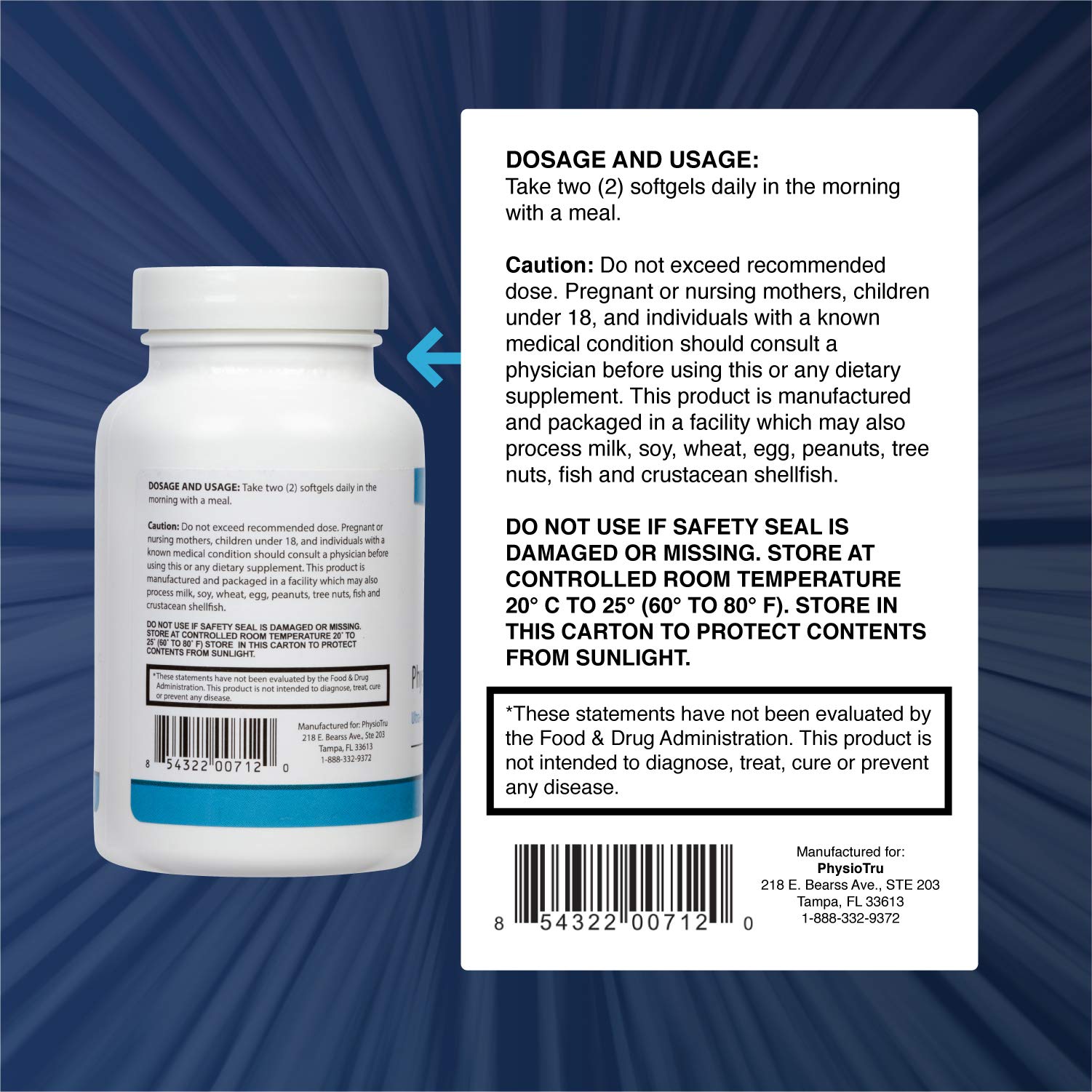 Snapklik.com : PhysioTru Physio Omega - Omega 3 Supplement - Sustainably Sourced