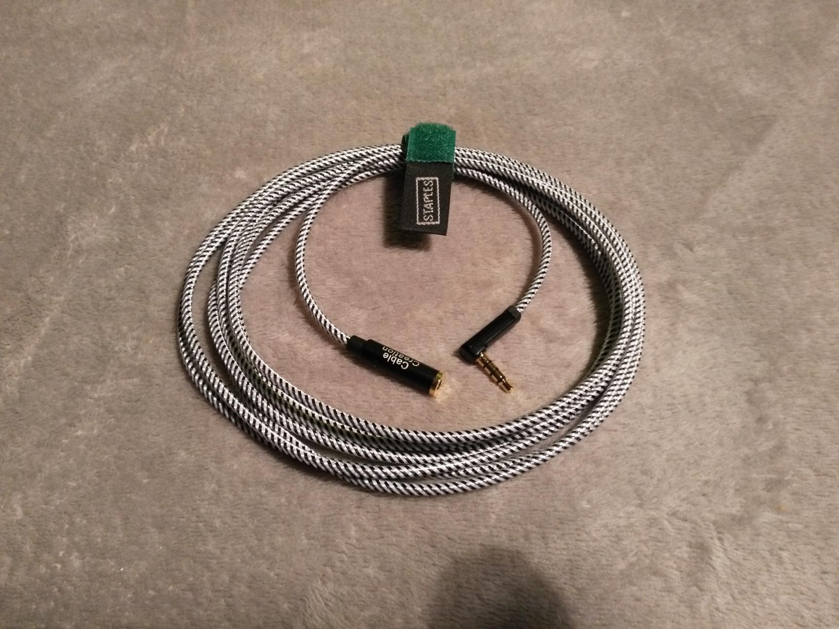 CableCreation Headphone Extension Cable, 90 Degree TRRS 3.5mm Male to ...