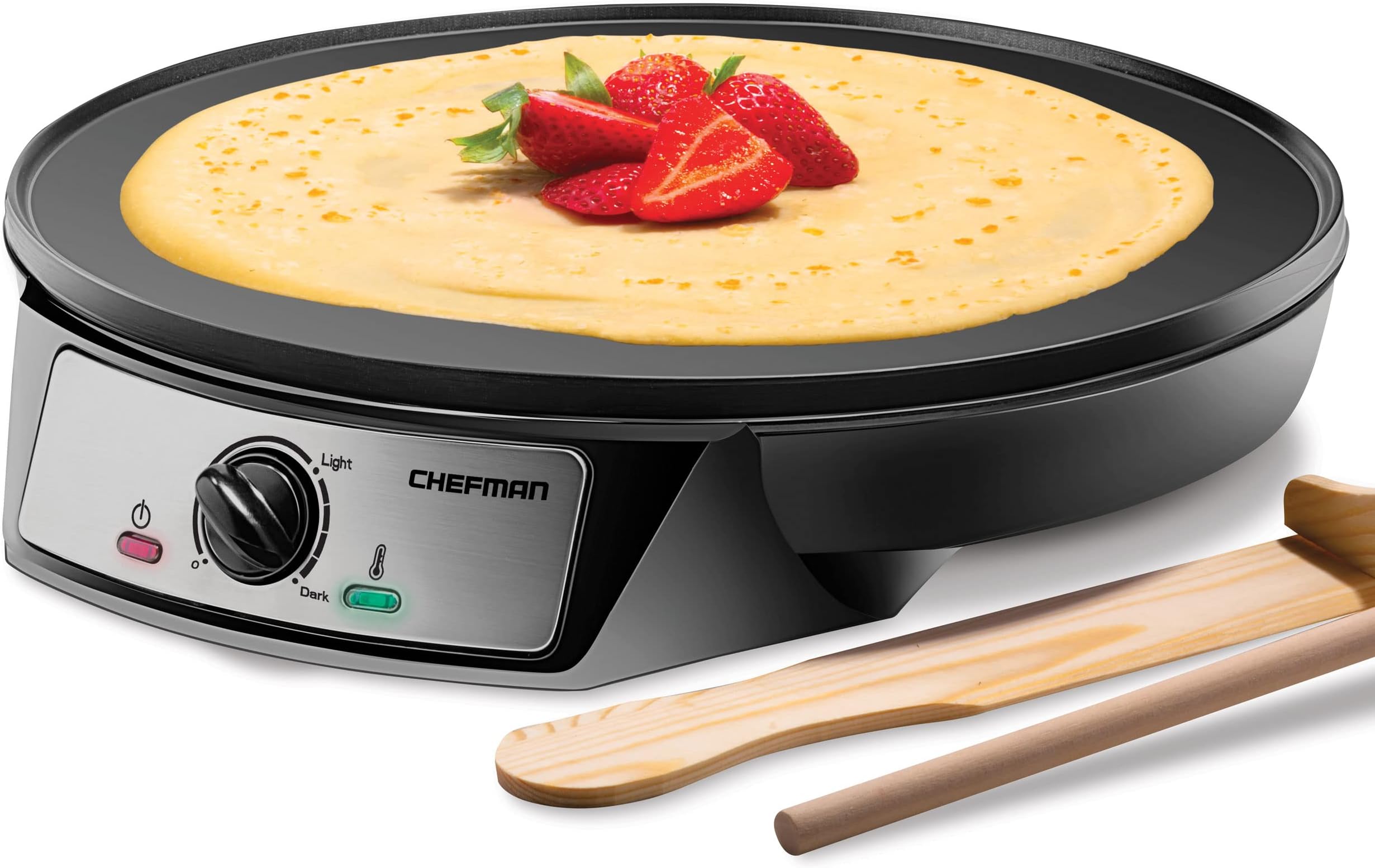 Chefman Crepera Eléctrica de 12 Pulgadas | Control de Temperatura ...