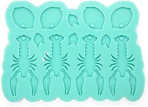 Amazon.com: Crawfish Lemon Earring Dangle Resin Mold Crawdad Dangle ...