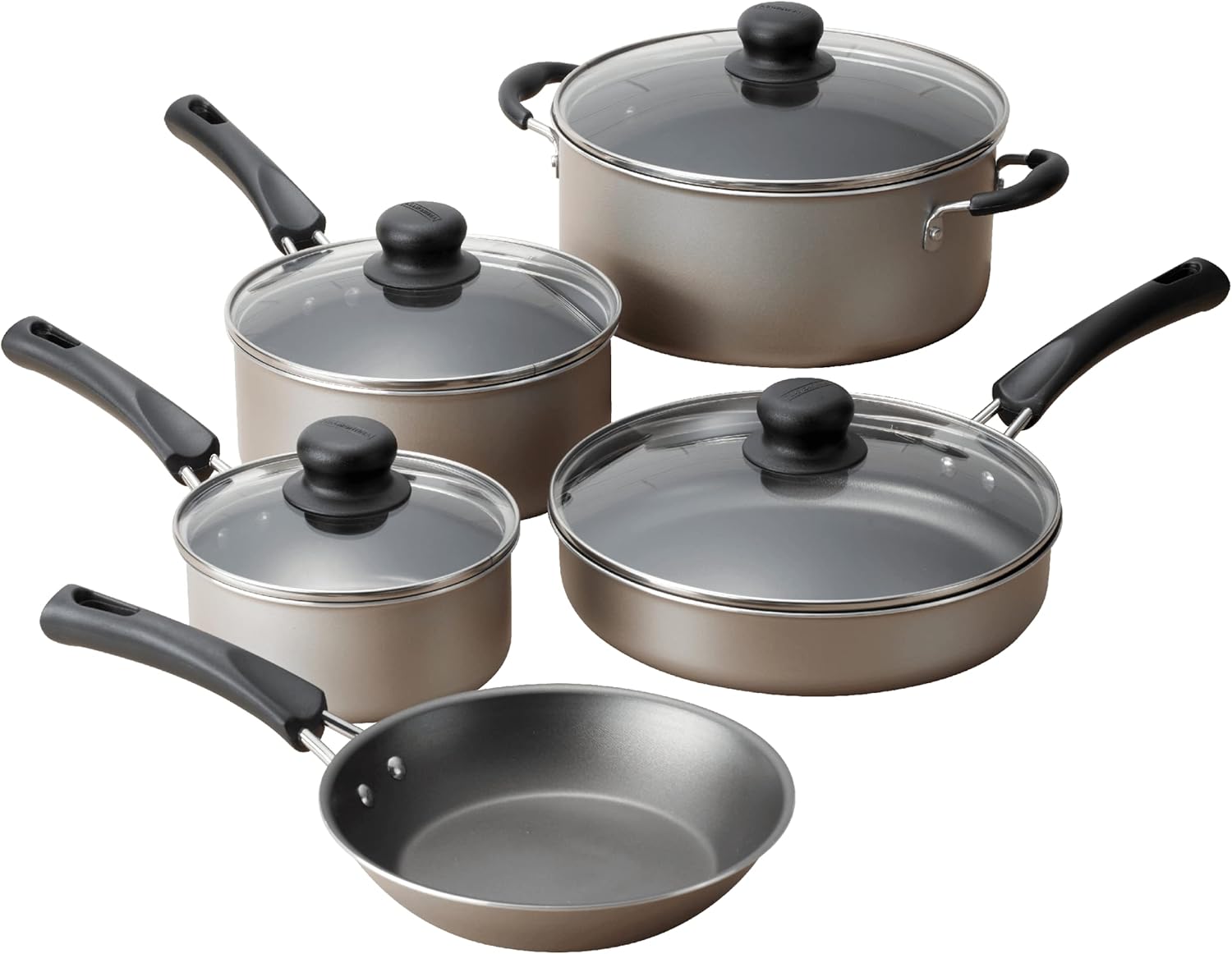 Amazon.com: 9-Piece Non-Stick Cookware Set (Champagne): Home & Kitchen