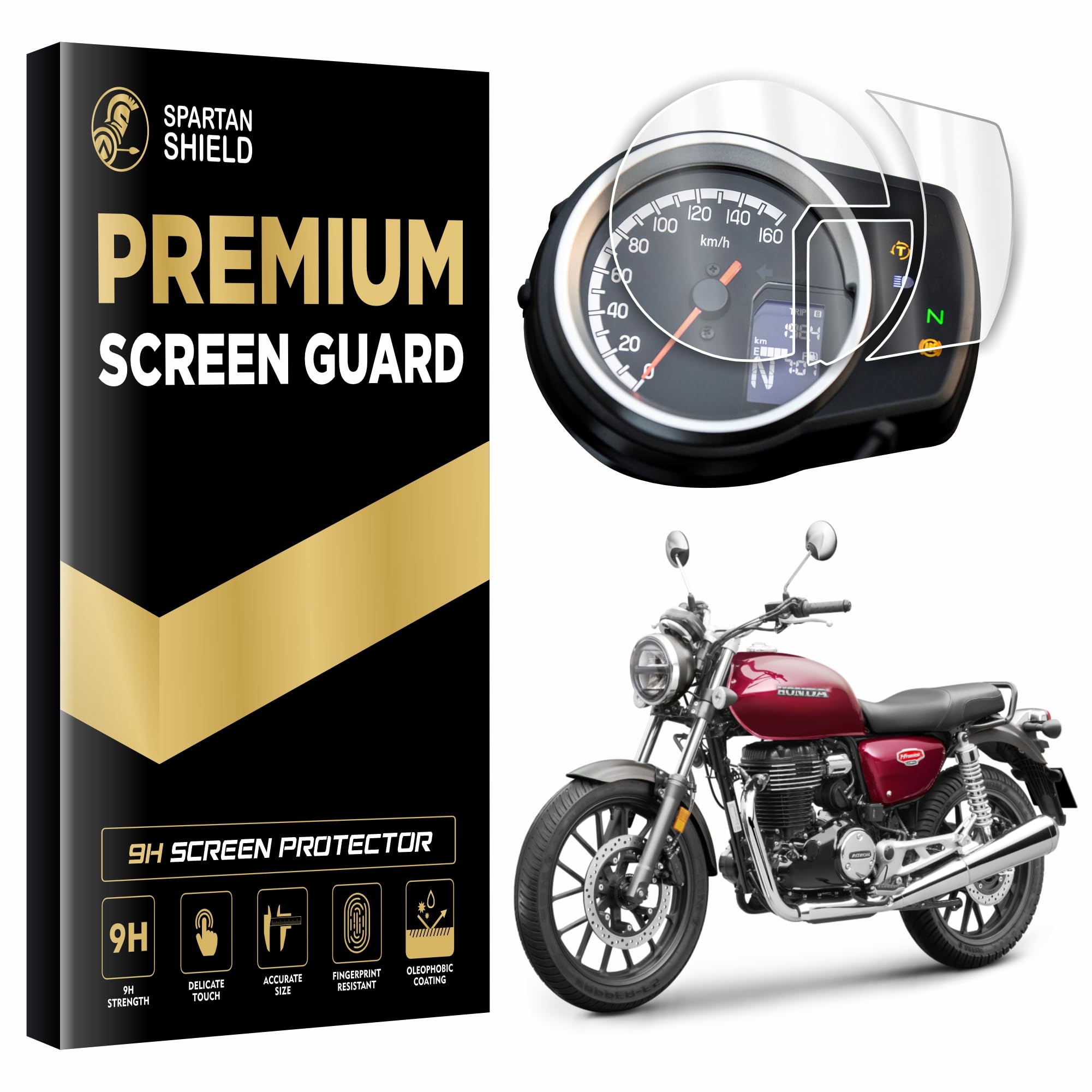 Spartan Shield Digital Meter Screen Guard For HONDA H NESS CB 350 | TFT Instrument Cluster ...