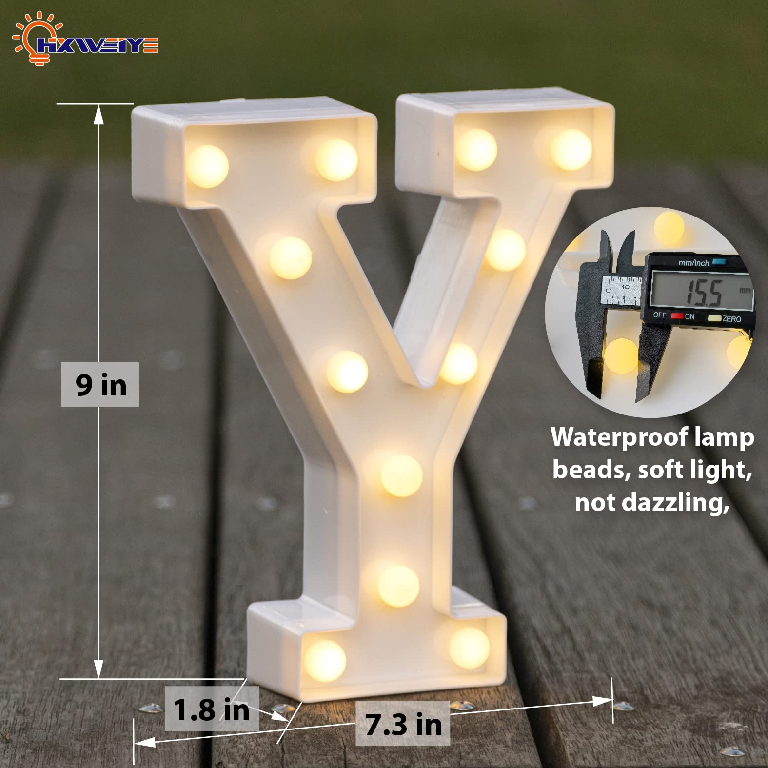 Snapklik.com : LED Marquee Letters Lights Sign Y, HXWEIYE Led Letter ...