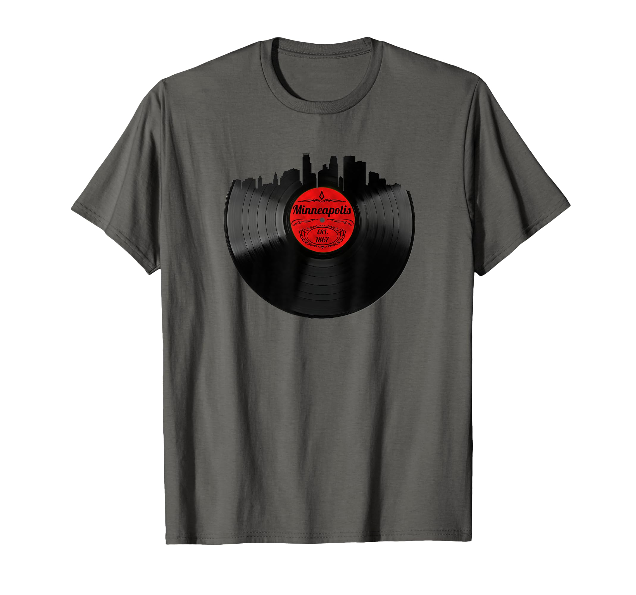 Amazon.com: Minneapolis Minnesota Shirt Vintage Skyline Vinyl Record ...