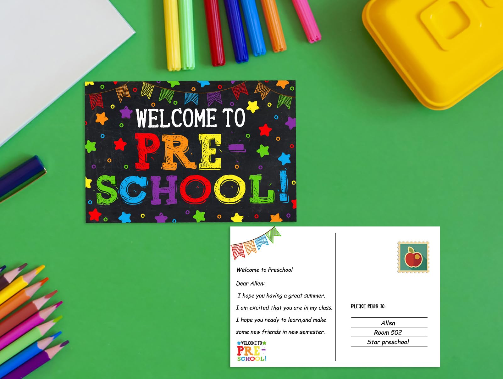 Welcome To Kindergarten Postcards Welcome Back To School Postcards - 30 ...