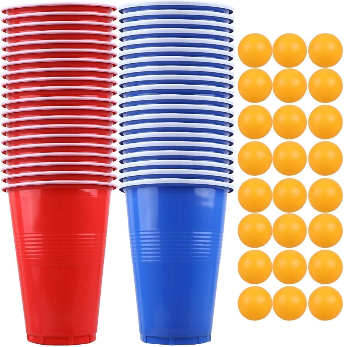 ALISSA Pong Set Novelties Tournament Game Kit 20pcs Cups and 24pcs Ping ...