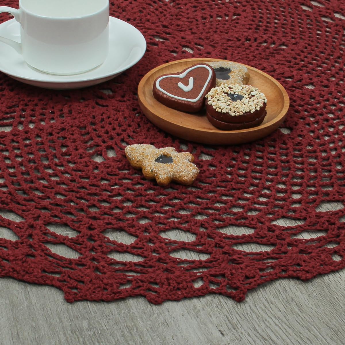 Snapklik.com : Kilofly Handmade Crochet Cotton Lace Table Sofa Doily