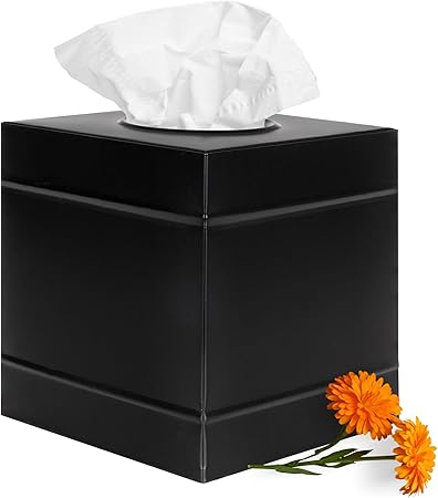 Amazon.com: Autumn Alley Farmhouse Black Metal Tissue Box Cover ...