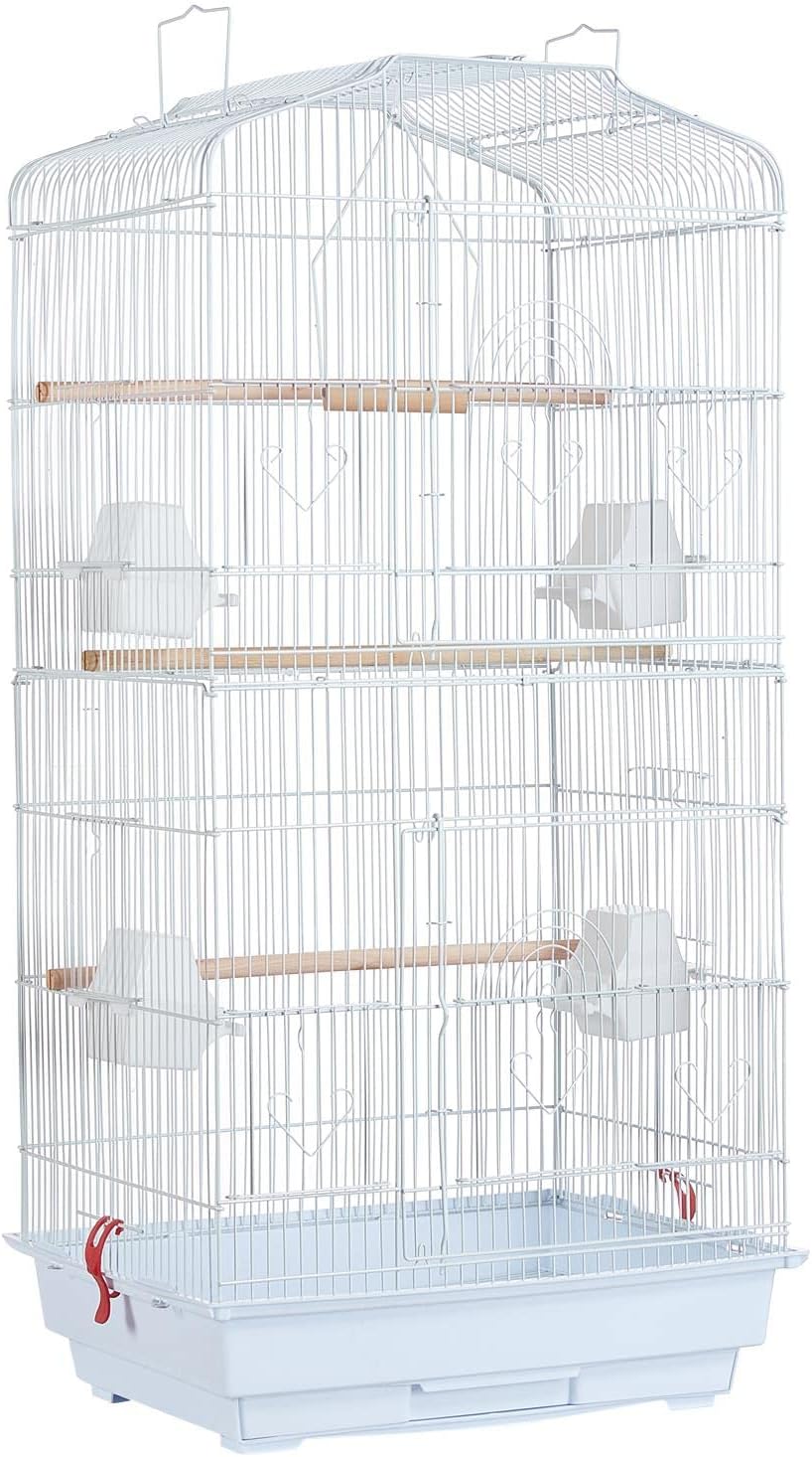 Costoffs 104cm Open Play Top Metal Parrot Cage Large Bird Cage for ...