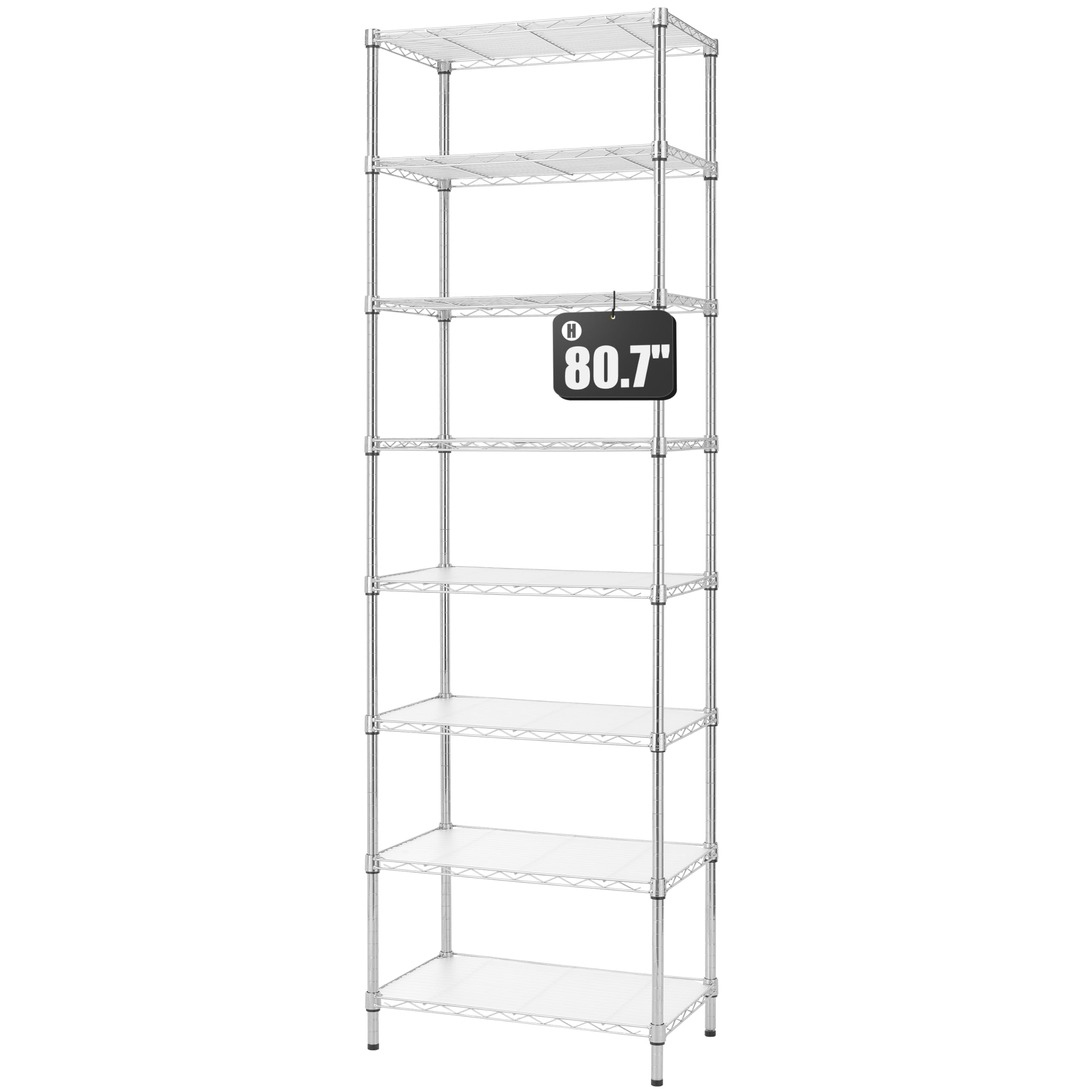 Amazon.com: Finnhomy 8-Tier Wire Shelving Unit Adjustable Steel Wire ...
