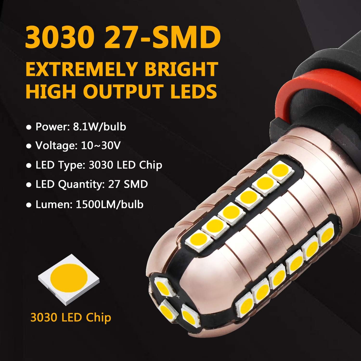 PHINLION 3000 Lumens Golden Yellow LED Fog Light Nepal | Ubuy